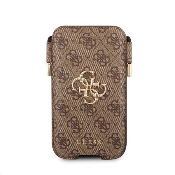 Guess Pouch Script Logo Large Brun - Elkjøp
