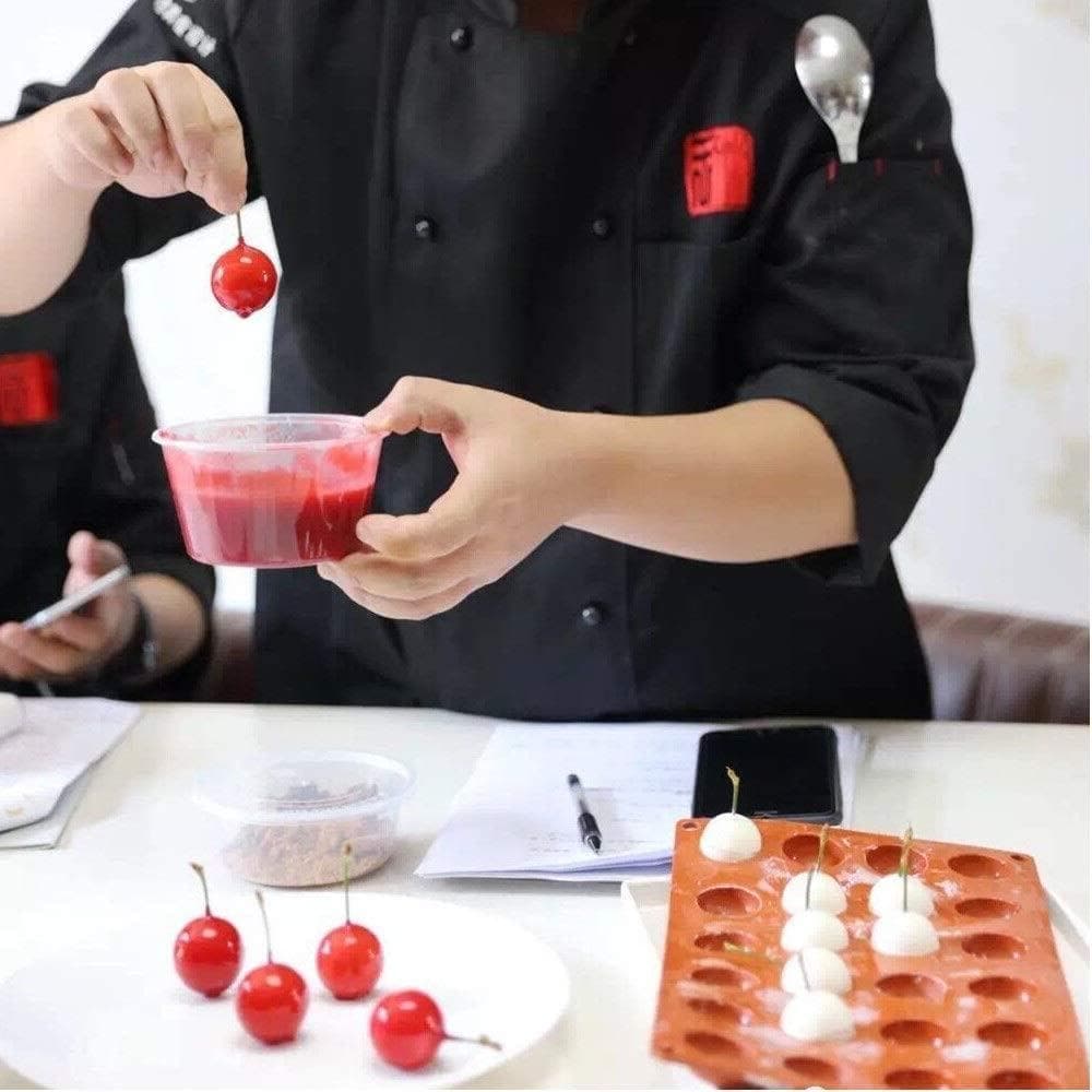 Silikonform / bakeform med 24 halvkuler Rød - Elkjøp | Elkjøp