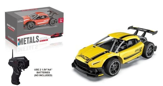 RC 2.4GHz suuritehoinen kilpa-auto 1:24, keltainen - Gigantti verkkokauppa