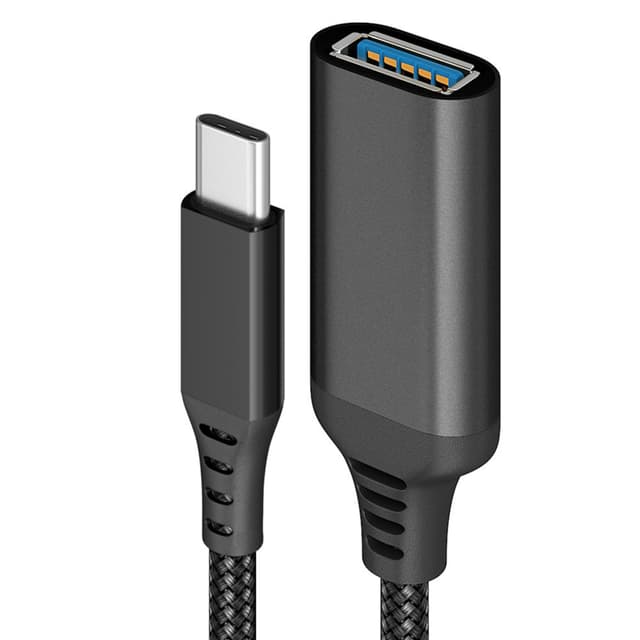 USB-C han til USB 3.0 hun adapter Sort 20 cm | Elgiganten
