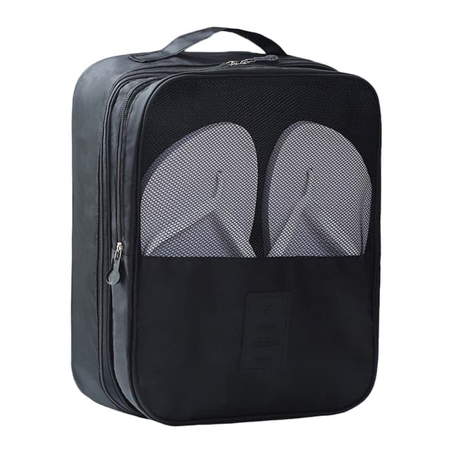 Skotaske til 3 par sko, Taske til skoopbevaring, Rejseskotaske Sort ...