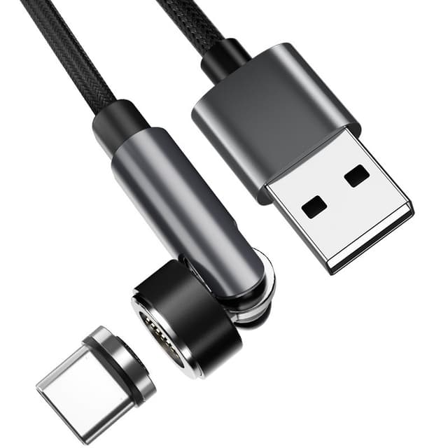 Magnetisk ladekabel med USB-C stik Sort 1 m | Elgiganten | Elgiganten