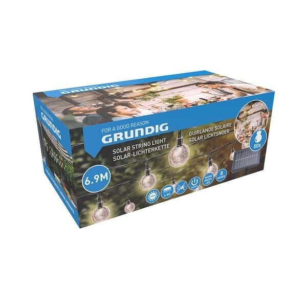 Grundig lysslynge med solceller - 50 lamper - Elkjøp | Elkjøp