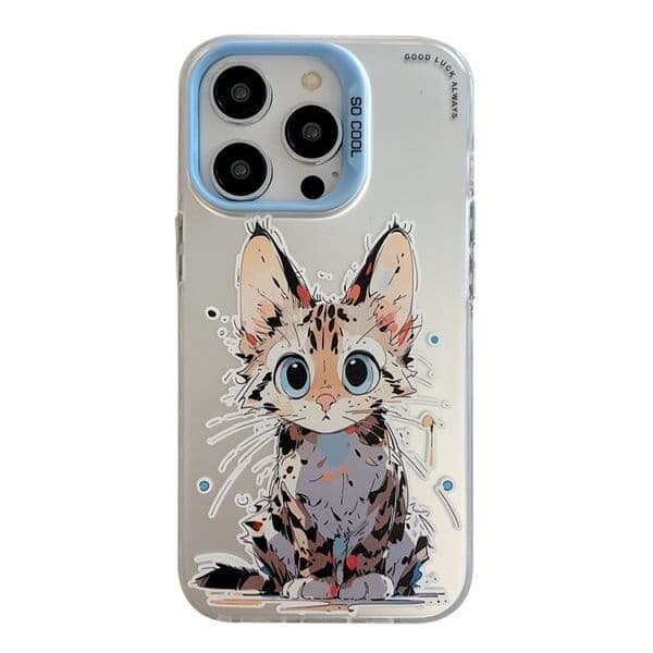 IPhone 15 Pro Max takakansi - öljymaalaus Surullinen kissa - Gigantti