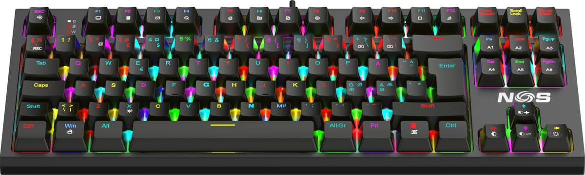 NOS C350 Gaming tastatur V2 RGB TKL - Elkjøp