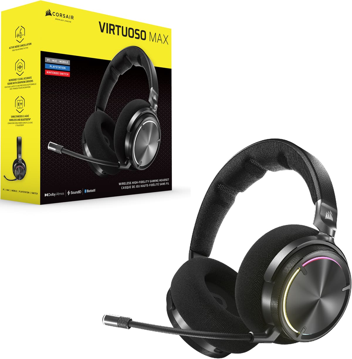 Corsair Virtuoso Max gaming headset (PC & PlayStation) - Elkjøp | Elkjøp