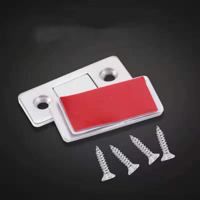 Magnetisk lås / usynlig magnetisk dørstopper, 2 stk. Sølv - Elkjøp