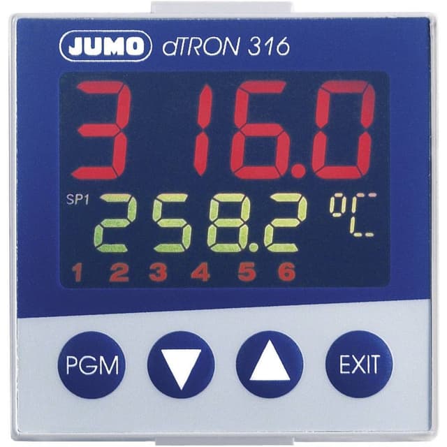 Jumo dTRON 316 PID Temperaturregulator Pt100, Pt500, Pt1000, KTY11-6, L ...
