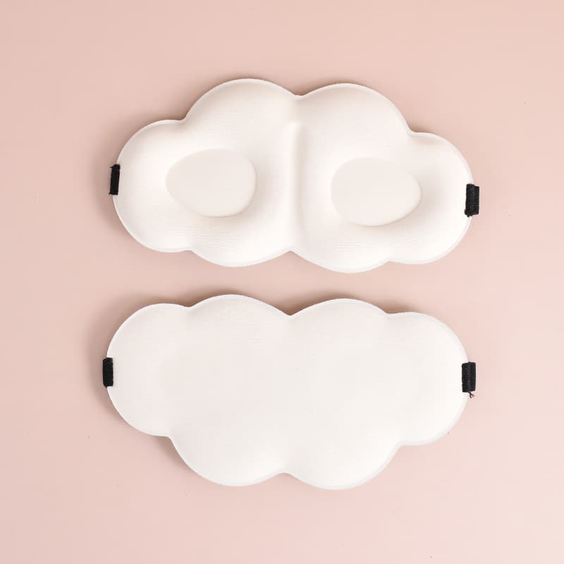 3D Cloud Sleep Mask - Myk og pustende øyemaske for sidesovere Beige - Elkjøp | Elkjøp