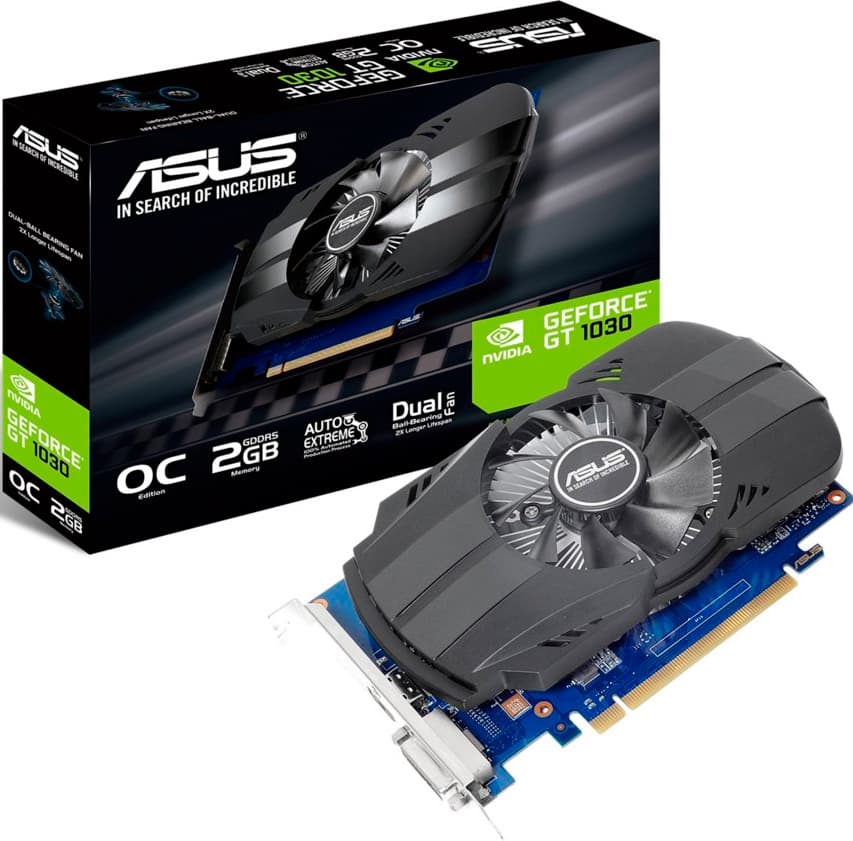 ASUS GeForce GT 1030 OC graphics card (2GB GDDR5) - Elkjøp