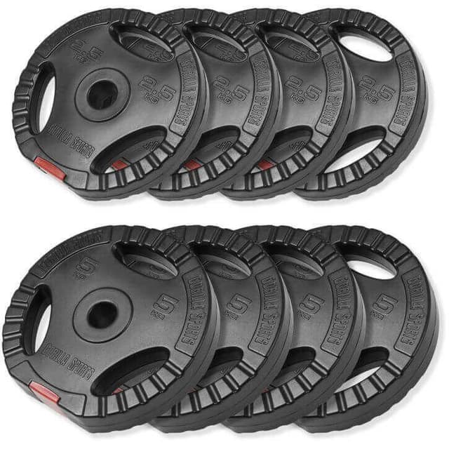 Gorilla Sports Vektskiver PRO Trigrip - 4x5kg 4x2,5kg - Elkjøp | Elkjøp