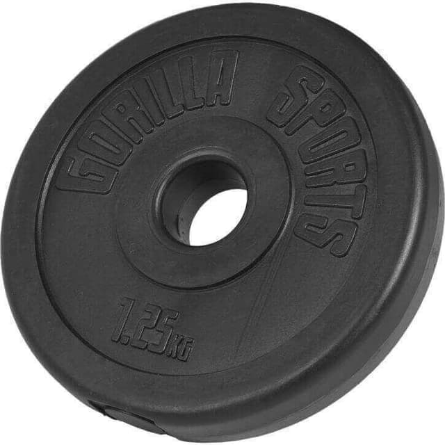 Gorilla Sports Vektskiver BASIC 31mm Sement 1,25 kg - Elkjøp | Elkjøp
