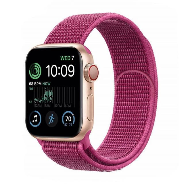 Nylon armbånd Apple Watch SE 2022 (44mm) - Dragon Fruit - Elkjøp