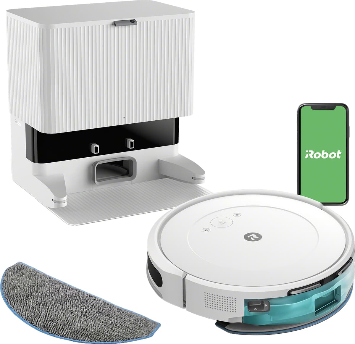 iRobot Roomba Combo Essential 2 robotstøvsuger Y051240 (hvit) - Elkjøp ...
