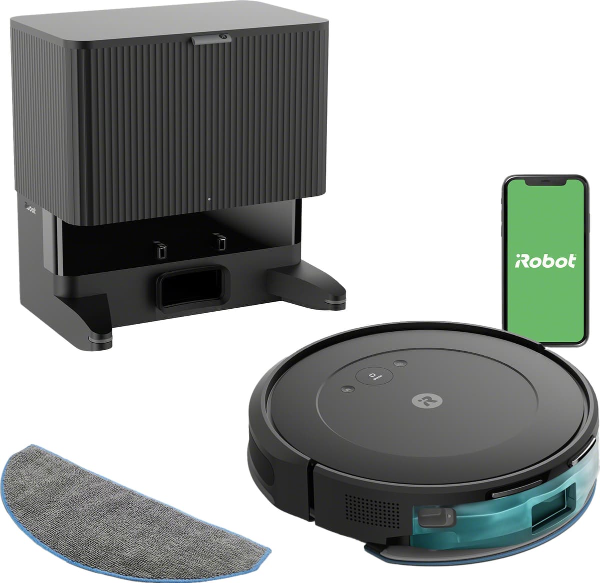 iRobot Roomba Combo Essential 2 robotstøvsuger Y051040 (sort) - Elkjøp