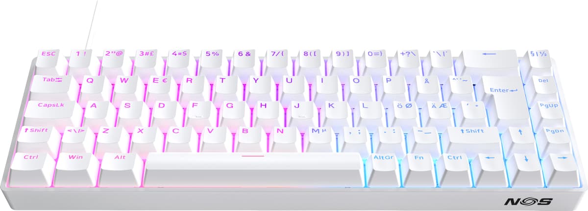 NOS C800 MAGNETIC 65 RGB HALL EFFECT WHITE | Elgiganten | Elgiganten