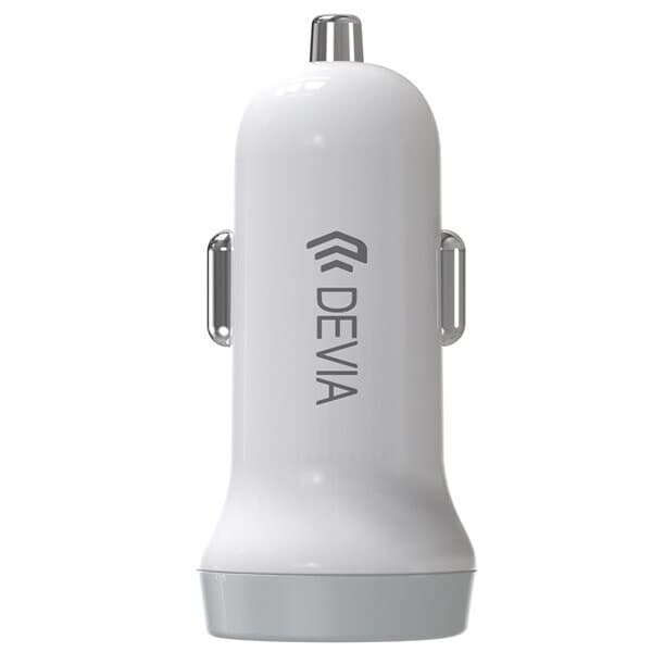 Devia Autolaturi 2xUSB 3,1A Valkoinen - Nopea Lataus Ajomatkalla - Gigantti
