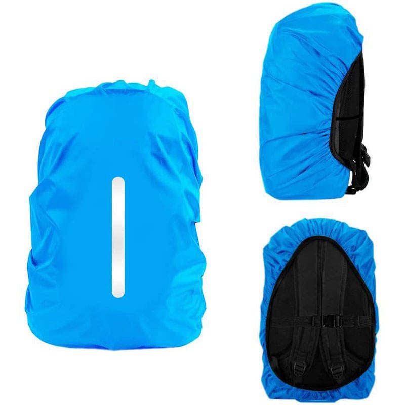 Regntrekk for ryggsekk med reflekslist Blå L - Elkjøp | Elkjøp