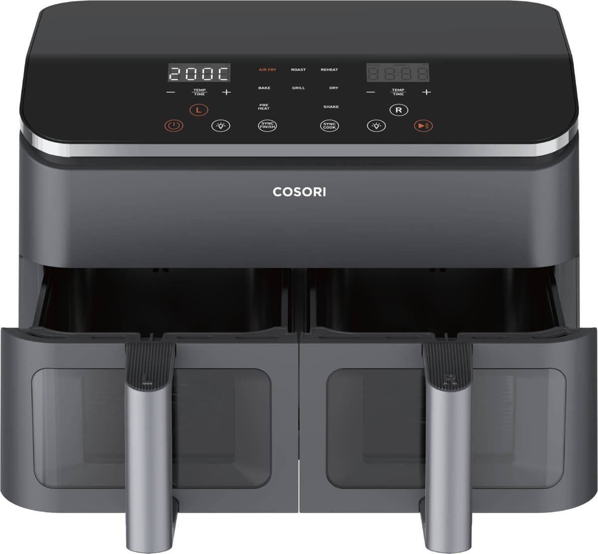 Cosori Dual Basket airfryer 66633 (sort) - Elkjøp