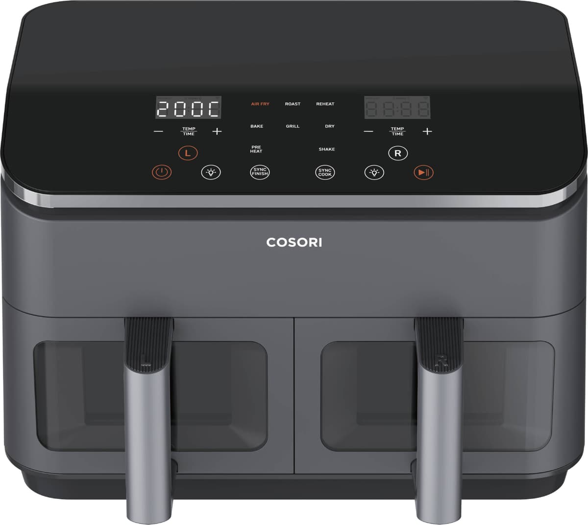 Cosori Dual Basket airfryer 66633 (sort) - Elkjøp