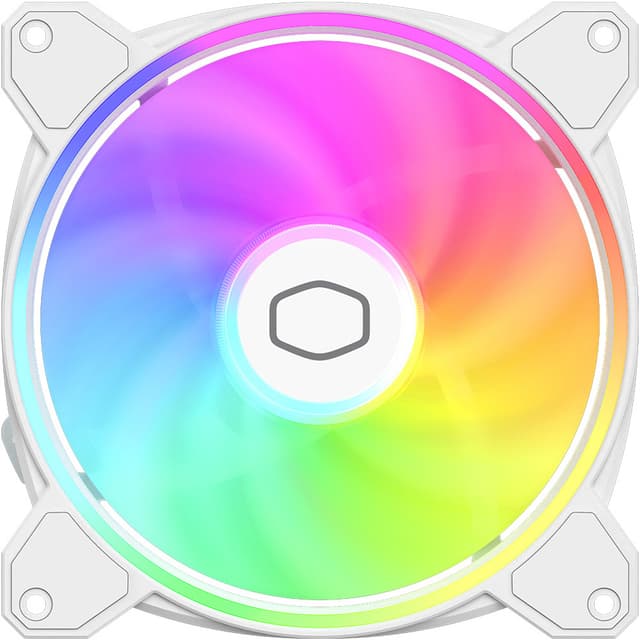 Coolermaster MasterFan MF140 Halo2 RGB PWM blæser (hvid) | Elgiganten
