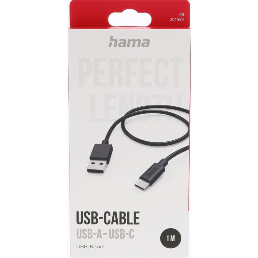 Ladekabel USB-A til USB-C Svart 1,0m - Elkjøp