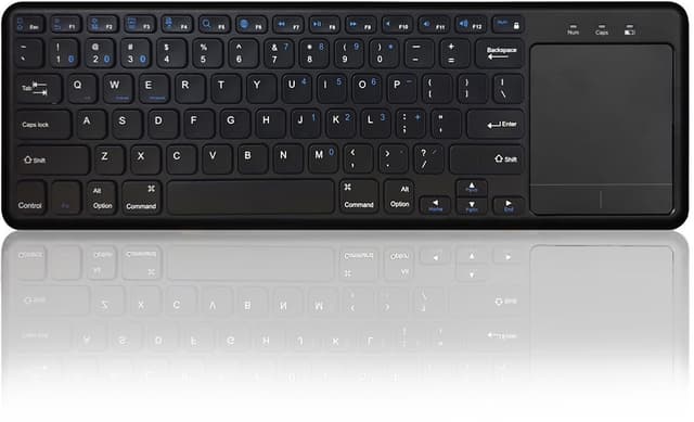 NÖRDIC trådløst 2.4G tastatur med touchpad 78 taster IOS Android ...