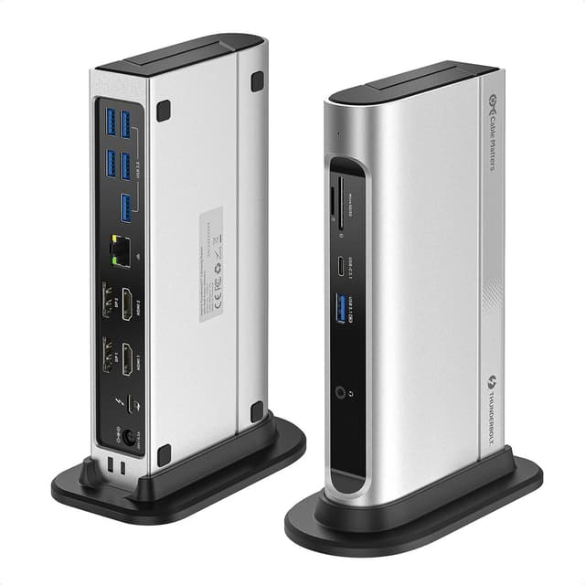 Cable Matters 14-Port Thunderbolt 3 Dockning station Dual HDMI DP 4K ...