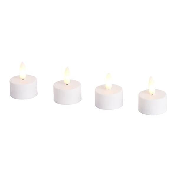 Day Lys med LED 3D flamme & timer - 4-pakning - Elkjøp