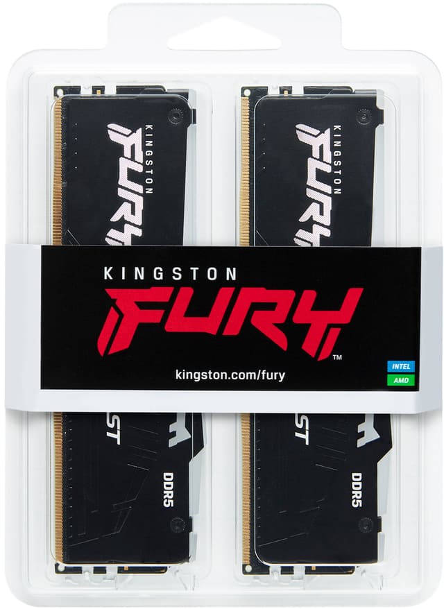 Kingston FURY Beast RGB 32GB DDR5 RAM 6000MT/s CL36 (sort) | Elgiganten