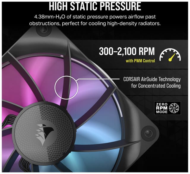 Corsair iCUE LINK RX120 RGB 120mm PWM blæser startsæt (3-pakke ...