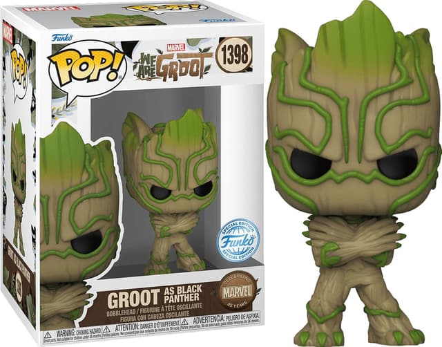 Funko Marvel actionfigur (Groot as Black Panther) | Elgiganten | Elgiganten