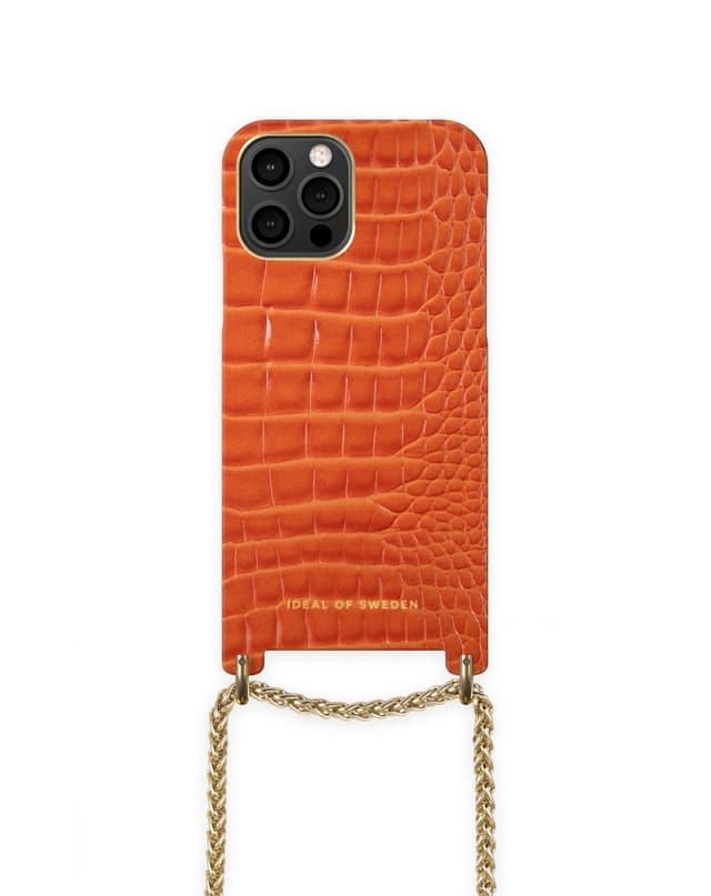 Lilou Necklace Case Orange Croco iPhone 12 PRO MAX - Elkjøp