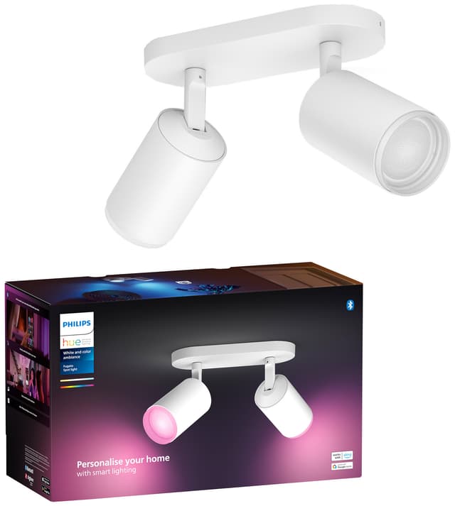 Philips Hue Fugato dubbel spotlight 2x4.2W GU10 (vit) - Elgiganten