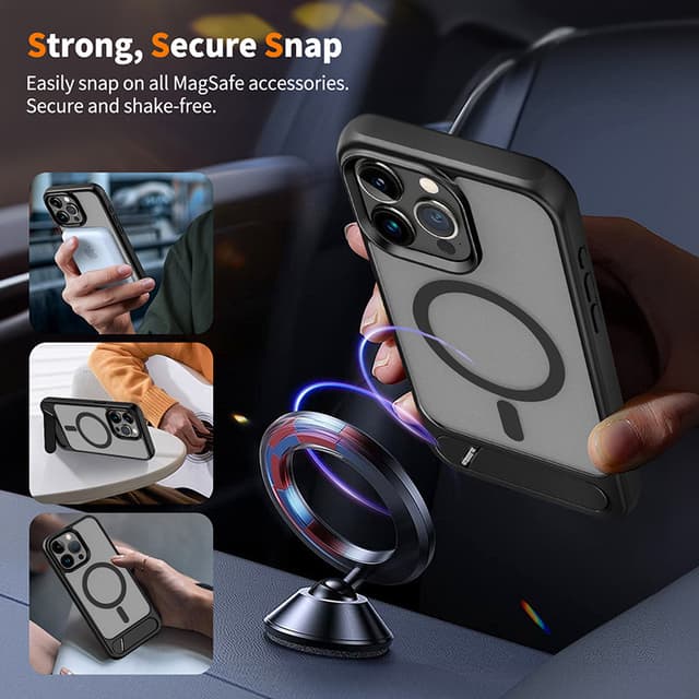 Mobildeksel med magnetisk stativ til iPhone 15-serien iPhone 15 Plus ...