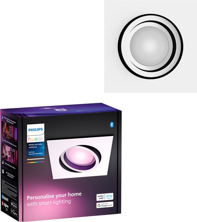 Philips Hue Centura infälld fyrkantig spotlight 4,2W GU10 (vit ...