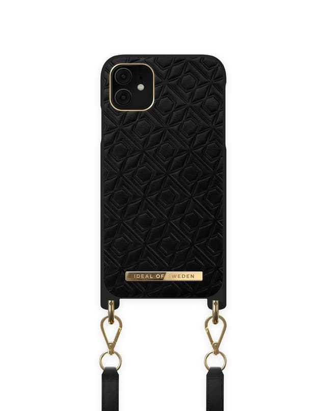 Atelier Necklace iPhone 11/XR Embossed Bk - Elkjøp