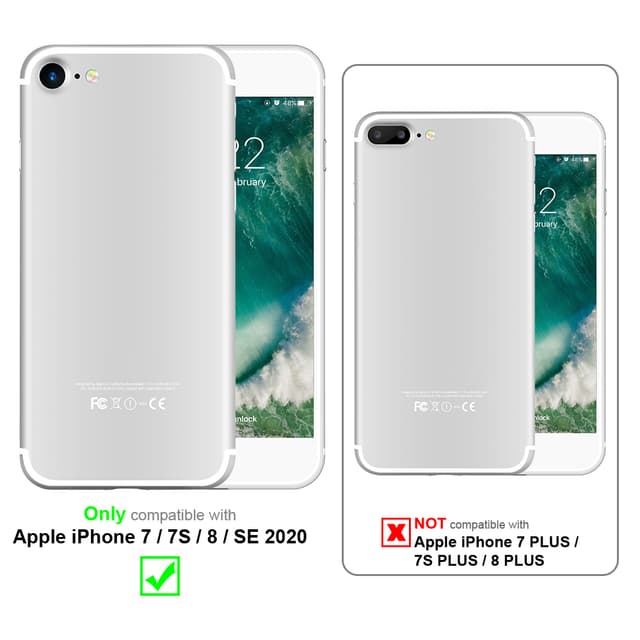 iPhone 7 / 7S / 8 / SE 2020 Skal Fodral Case (Silver) - Elgiganten