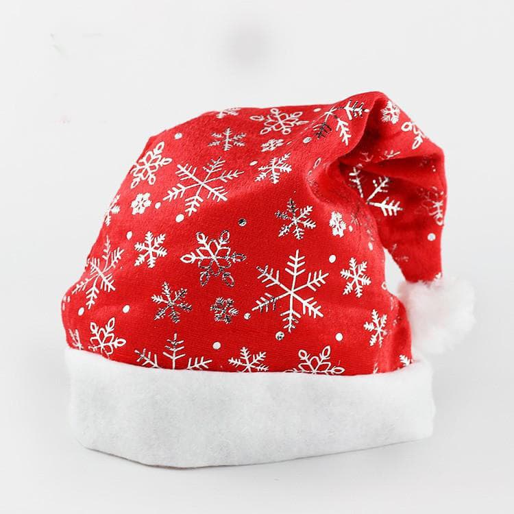 2 pakker julehatter med snøfnuggmønster for festlig høytidsfest Sølv ...