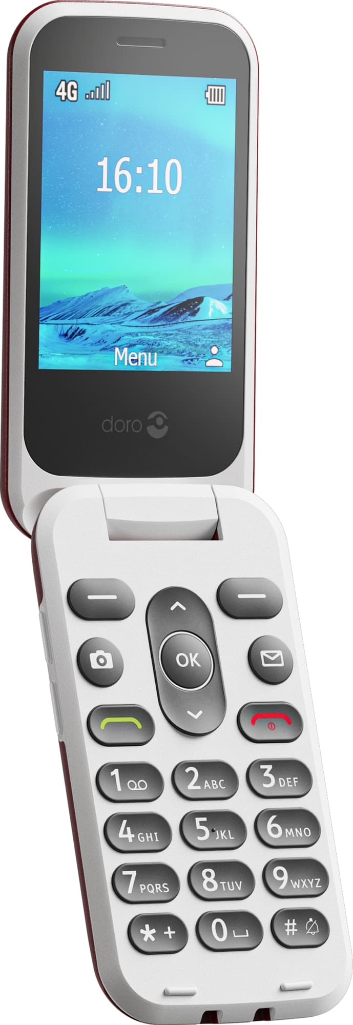 Doro 2881 mobiltelefon (rød) - Elkjøp