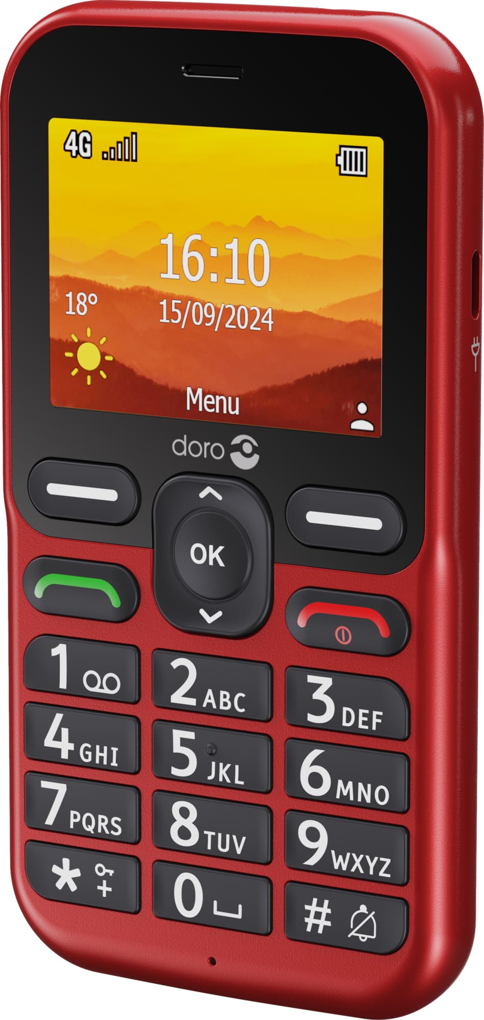 Doro Leva L11 mobiltelefon (rød) - Elkjøp