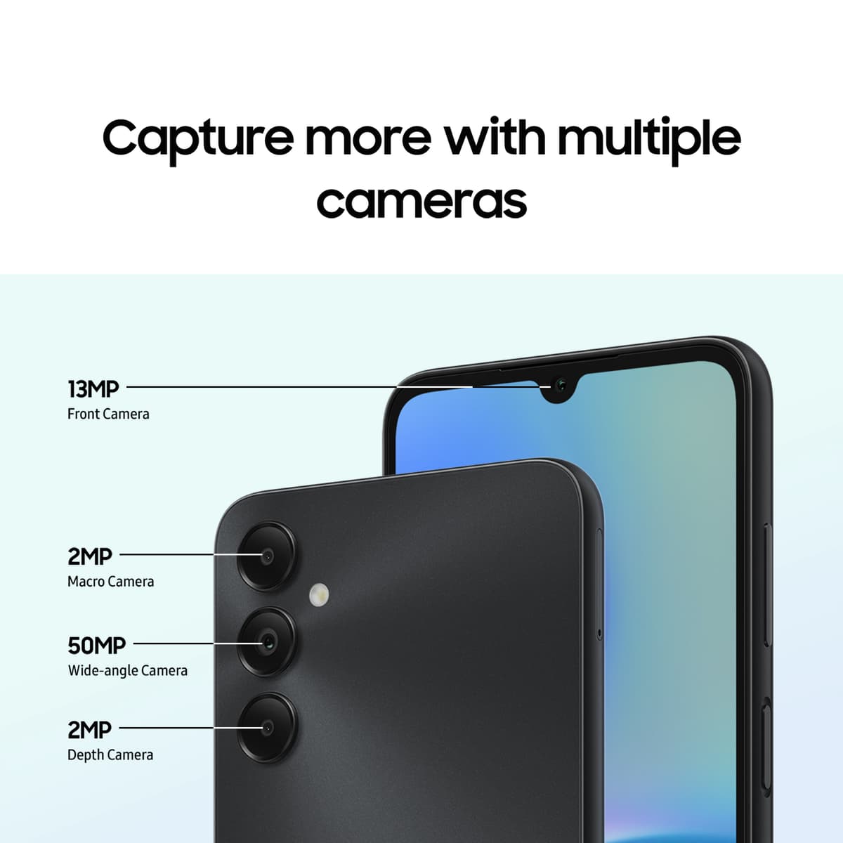 Samsung Galaxy A05s smarttelefon 4/128GB (sort) - Elkjøp