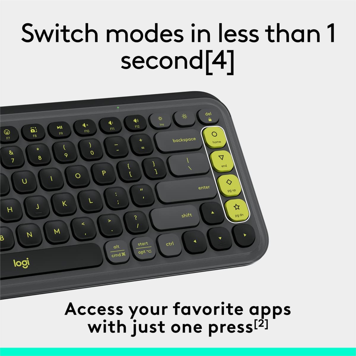 Logitech Pop Icon tastatur (graphite) - Elkjøp