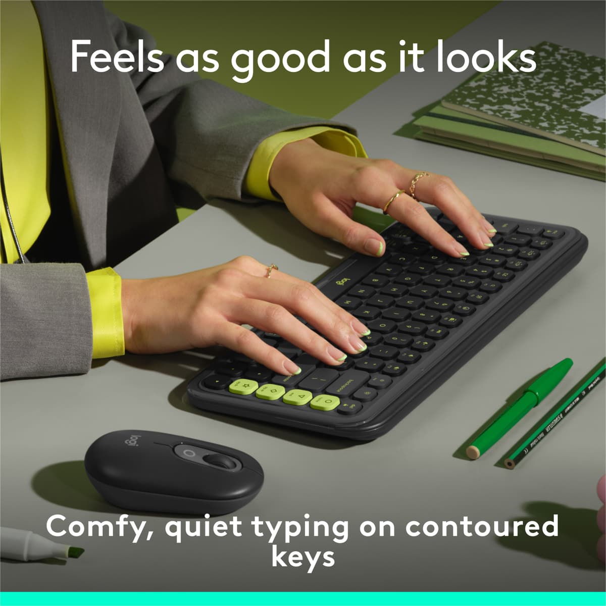 Logitech Pop Icon tastatur (graphite) - Elkjøp