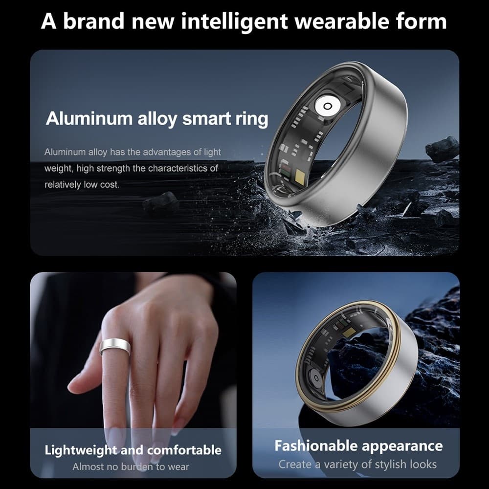 Smart Ring Bluetooth Finger Health Tracker 20,7 mm indre diameter - Elkjøp
