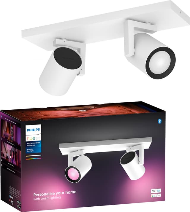 Philips Hue Argenta LED spotlys 2x4,2W GU10 (hvit) - Elkjøp
