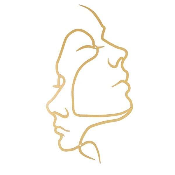 Väggdekor i metall Ansikten - Guld - Elgiganten - Elgiganten