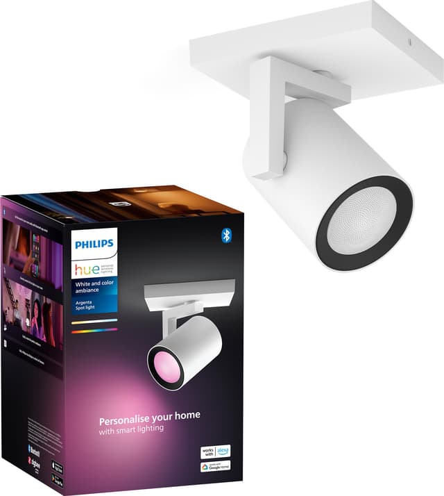 Philips Hue Argenta enkelt LED spotlys 4,2W GU10 (hvit) - Elkjøp