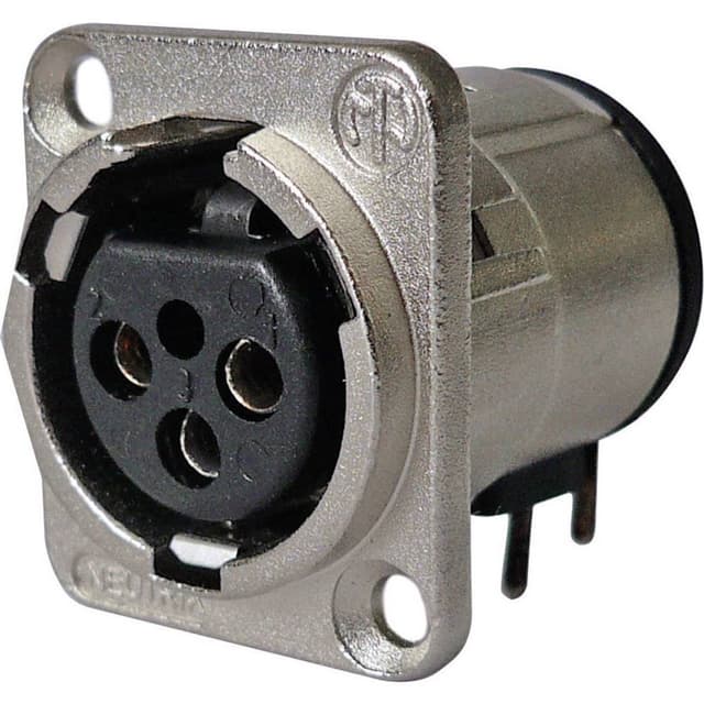 Neutrik NC3FD-H-0 XLR-stik Flangetilslutning, kontakter | Elgiganten