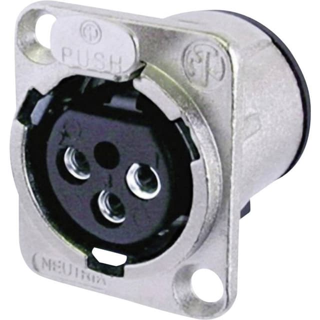Neutrik NC3FD-V XLR-stik Flangetilslutning, kontakter | Elgiganten